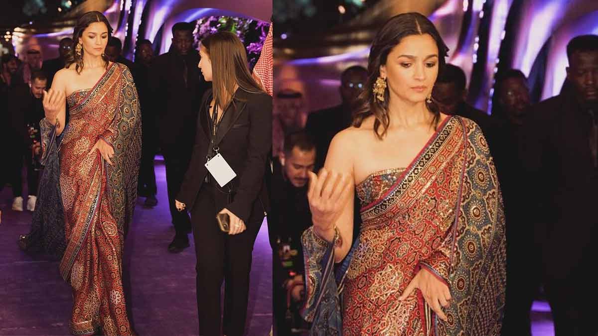 Alia Bhatt Looks Adorable in Vibrant Multi-Coloured Saree