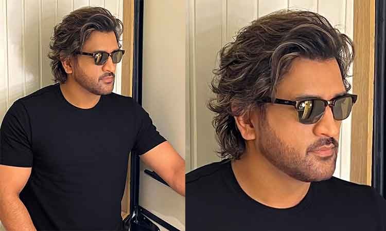 MS Dhoni’s new dashing look in sleek black muscle-fit shirt sets social ...