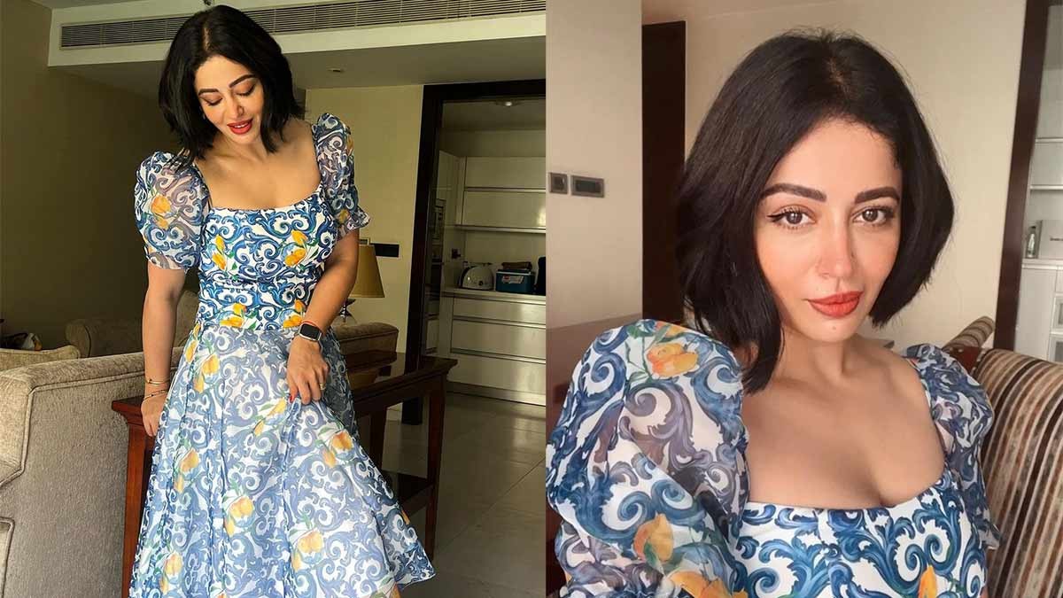 Neha Pendse Flaunts Her Curves in Pink Polka Dot Maxi