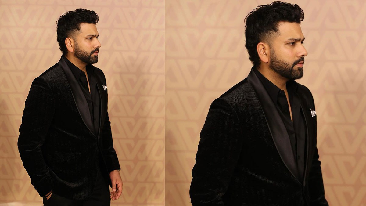 Rohit Sharma Radiates Royal Charm in Stylish Black Ensemble 51509