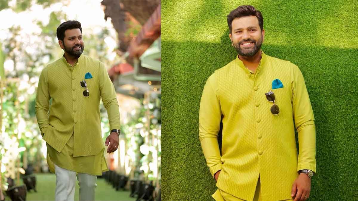 Rohit Sharma Radiates Royal Charm in Stylish Black Ensemble 51509