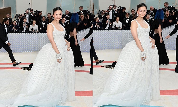 Alia Bhatt's angelic look in a pearl-embellished gown steals the show at Met Gala 2023