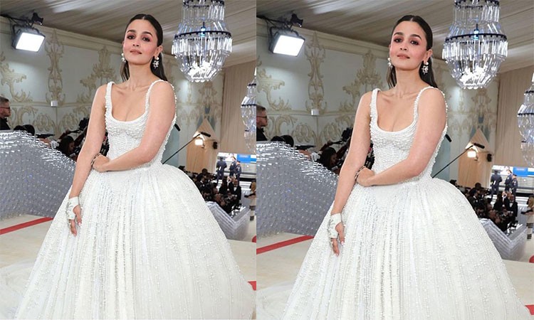 Alia Bhatt's angelic look in a pearl-embellished gown steals the show at Met Gala 2023