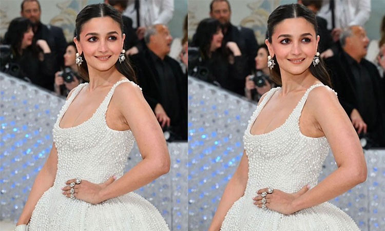 Alia Bhatt's angelic look in a pearl-embellished gown steals the show at Met Gala 2023