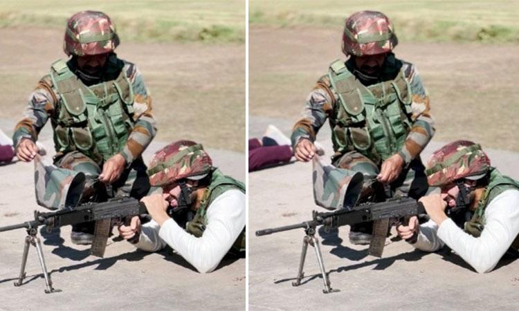 WATCH | Vijay Deverakonda shoots with a rifle along with a jawan