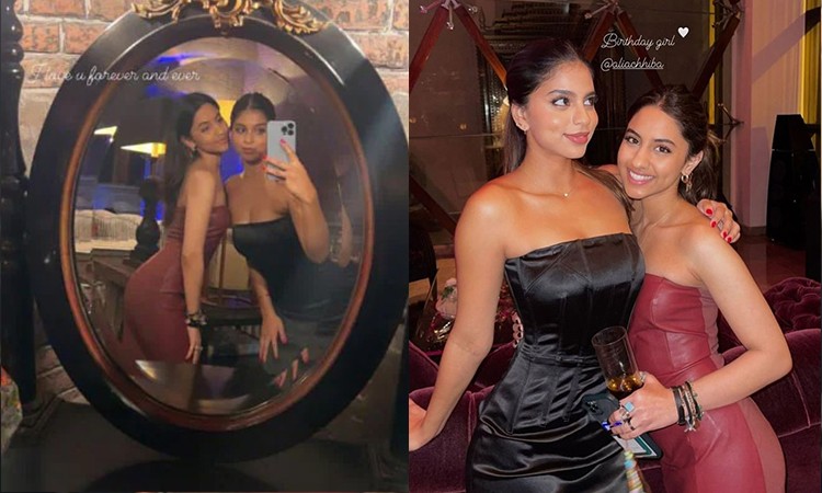 Suhana Khan looks mesmerizingly stunning in black dress as she poses ...