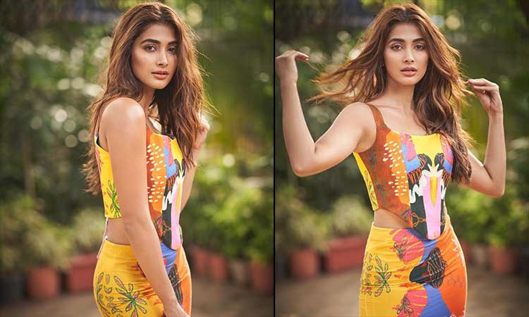 Pooja Hegde Slays In White Crop Top Denim Shorts Pink Shirt And Sneakers