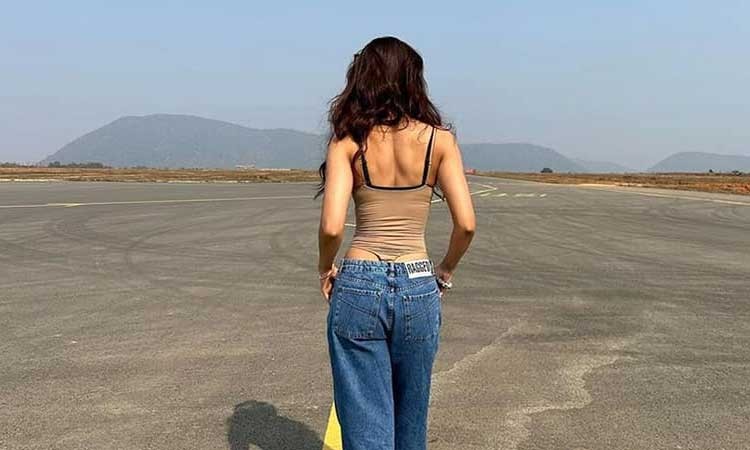 Disha Patani flaunts her curves in Calvin Klein grey lingerie