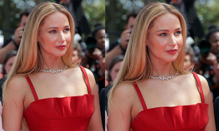 Red Carpet Stunner: Jennifer Lawrence shines in glamorous red gown