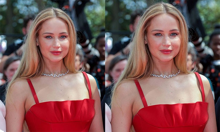 Red Carpet Stunner: Jennifer Lawrence shines in glamorous red gown