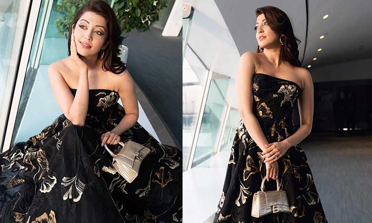 Bold in Black: Pranitha Subhash oozes oomph in black tube top and thigh ...