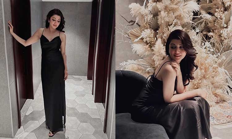 Bold in Black: Pranitha Subhash oozes oomph in black tube top and thigh ...