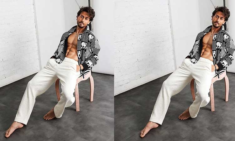 Tiger Shroff flaunts finely chiselled 6-pack abs in monochromatic ...