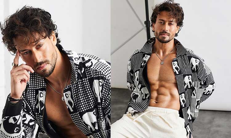 Tiger Shroff flaunts finely chiselled 6-pack abs in monochromatic ...