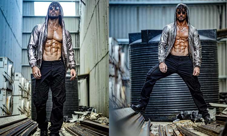 Tiger Shroff flaunts finely chiselled 6-pack abs in monochromatic ...