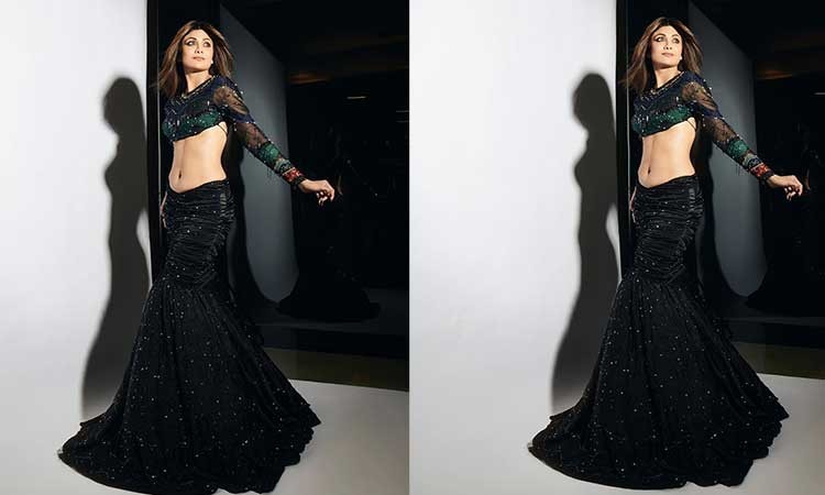 Shilpa Shetty flaunts her curves in shimmery mermaid skirt and sequined ...