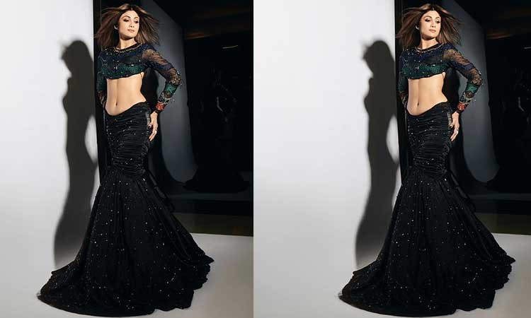 Shilpa Shetty flaunts her curves in shimmery mermaid skirt and sequined ...