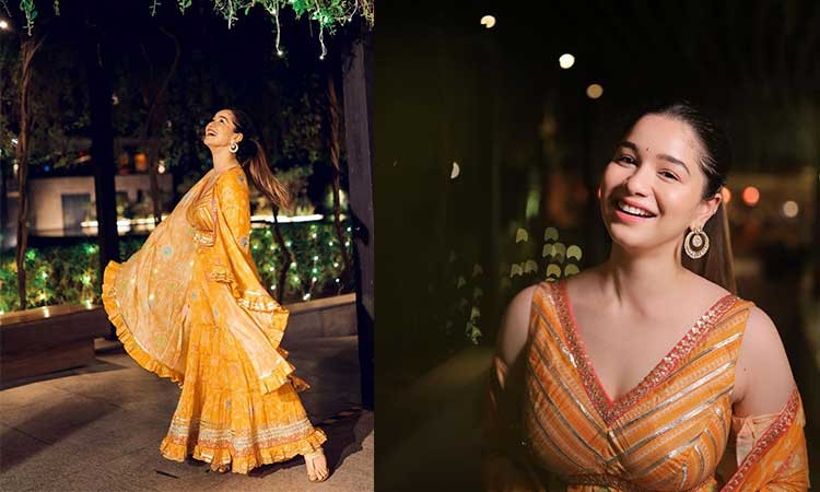 Yellow Elegance: Sara Tendulkar dazzles in ethnic frilled saree
