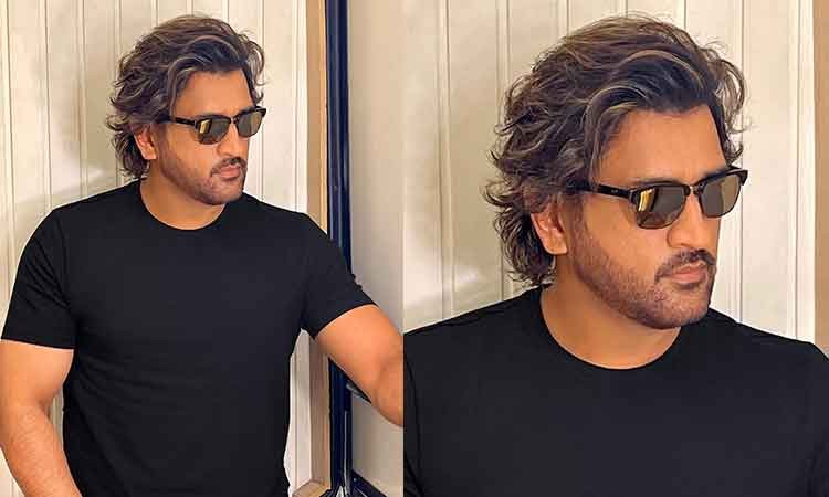 MS Dhoni’s new dashing look in sleek black muscle-fit shirt sets social ...