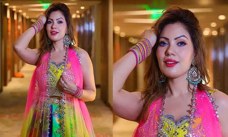 Munmun Dutta's stunning beauty shines in multi-coloured lehenga attire