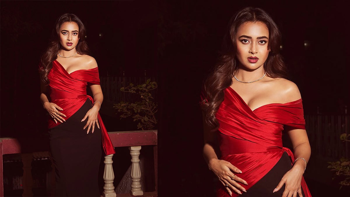 RED ALERT! Tejasswi Prakash Sizzles in Jaw-Dropping Gown